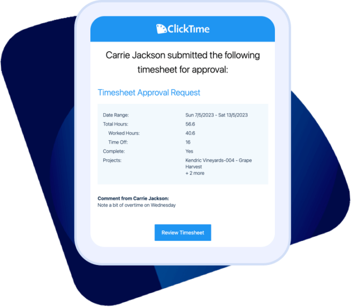 Timesheet Approvals | Approve Employee Time | ClickTime